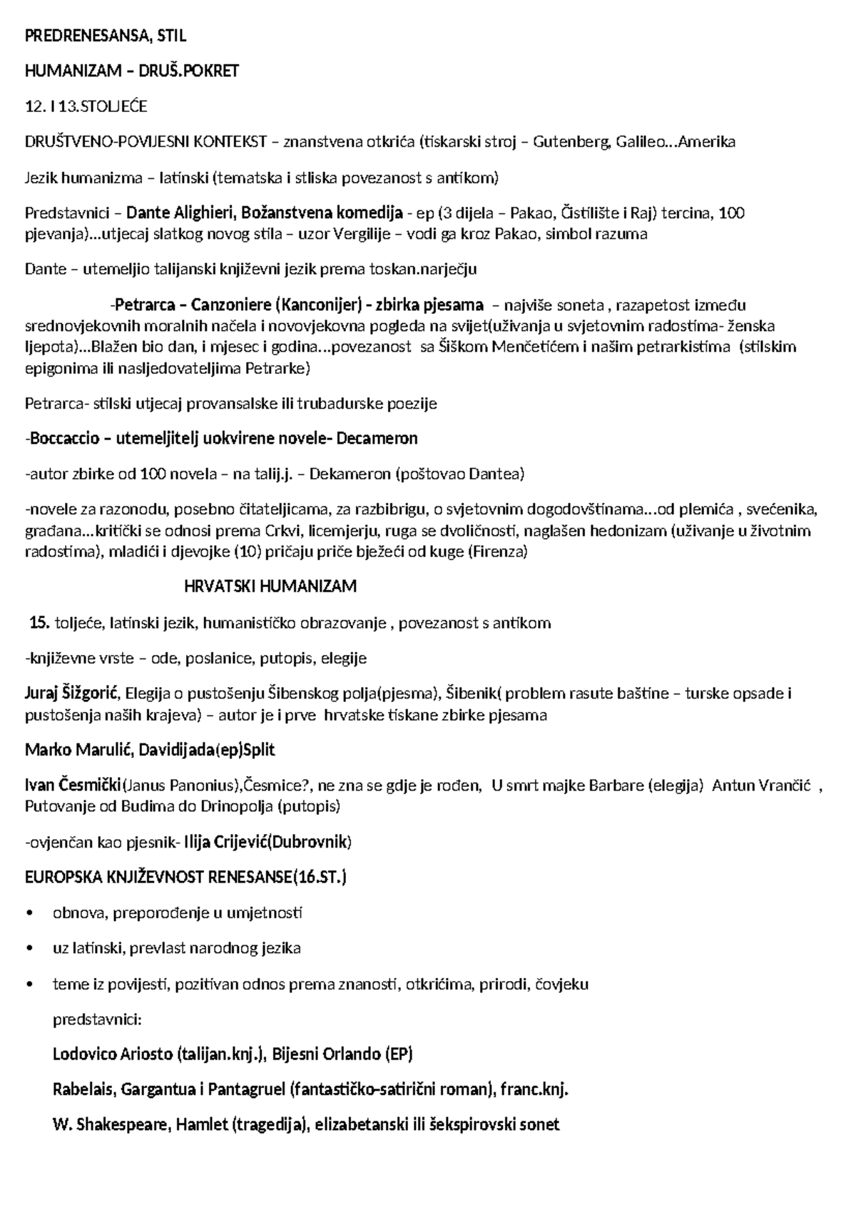 Predrenesansa - PREDRENESANSA, STIL HUMANIZAM – DRUŠ.POKRET 12. I 13ĆE ...