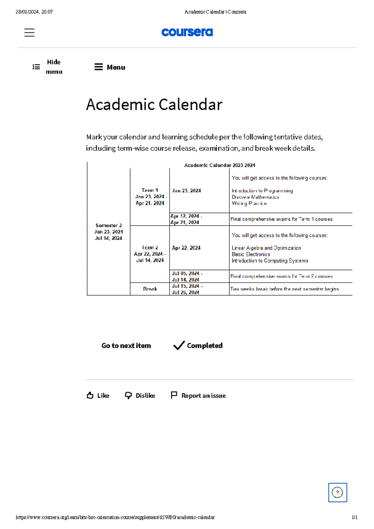 Academic Calendar - Real Time Systems - Completed Hide menu Menu Go to ...