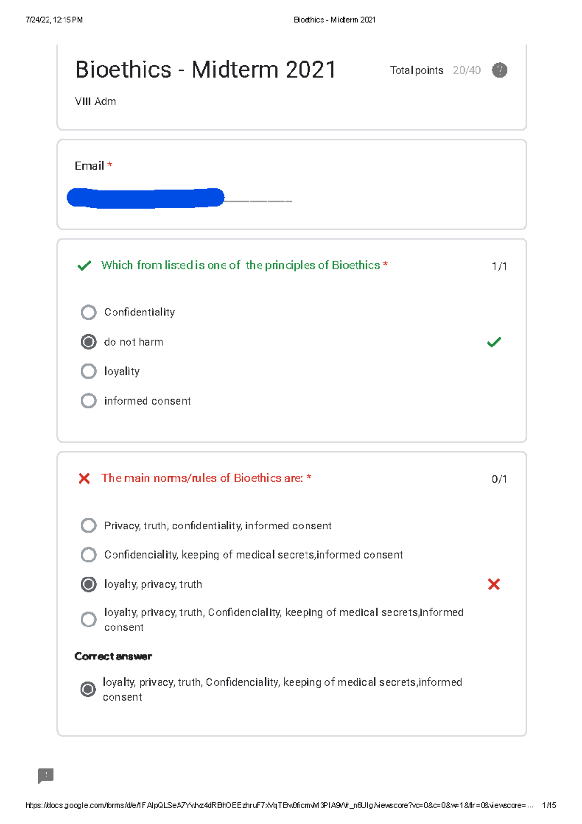 Bioethics - Midterm 2021 - - Studocu
