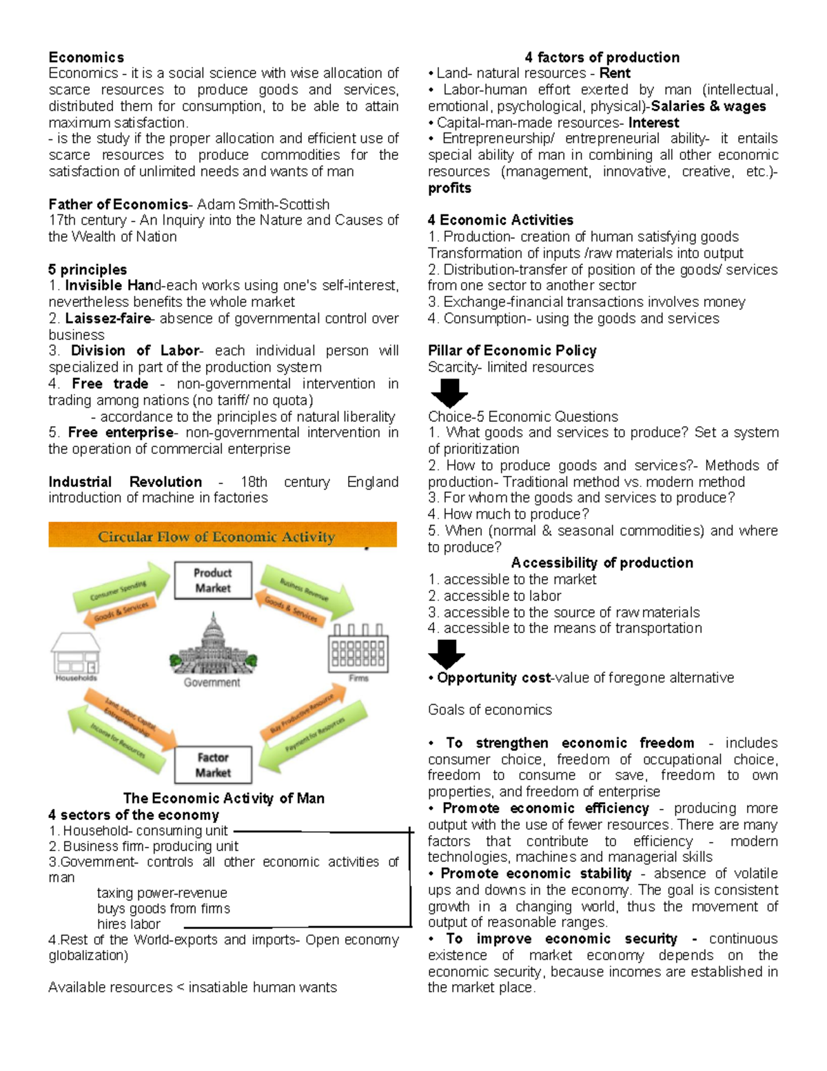Overview-of-economics - Economics Economics - it is a social science ...