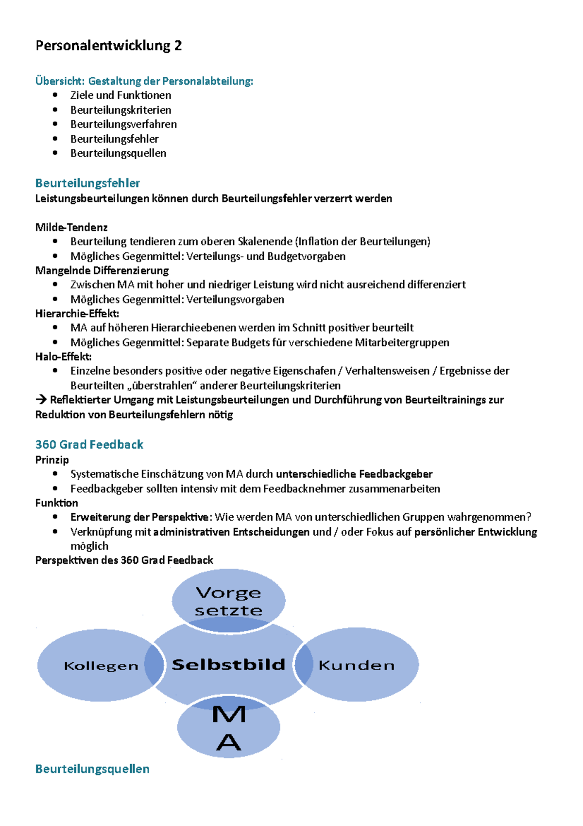 PW - Personalentwicklung 2 - Personalentwicklung 2 Übersicht ...