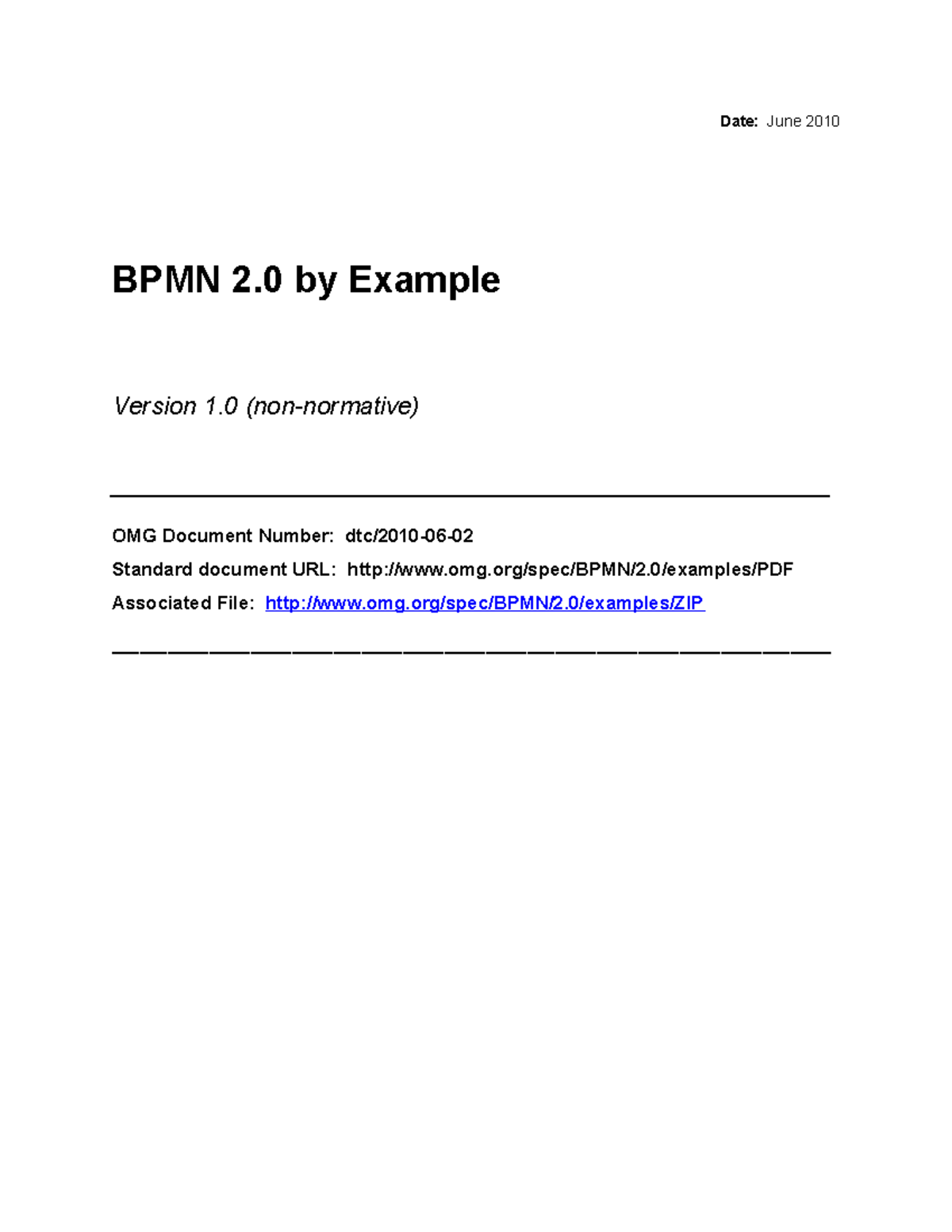 BPMN 2.0 Example - ,.................. . - Date: June 2010 BPMN 2 by ...
