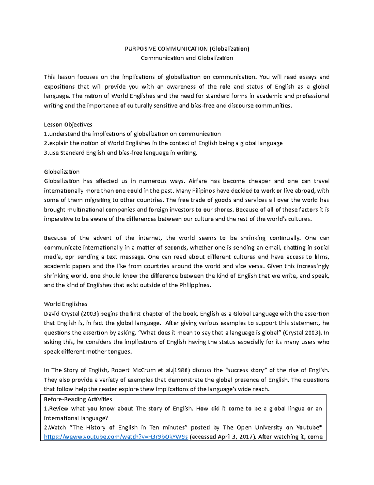 Purposive Communication output 5 - PURPOSIVE COMMUNICATION ...