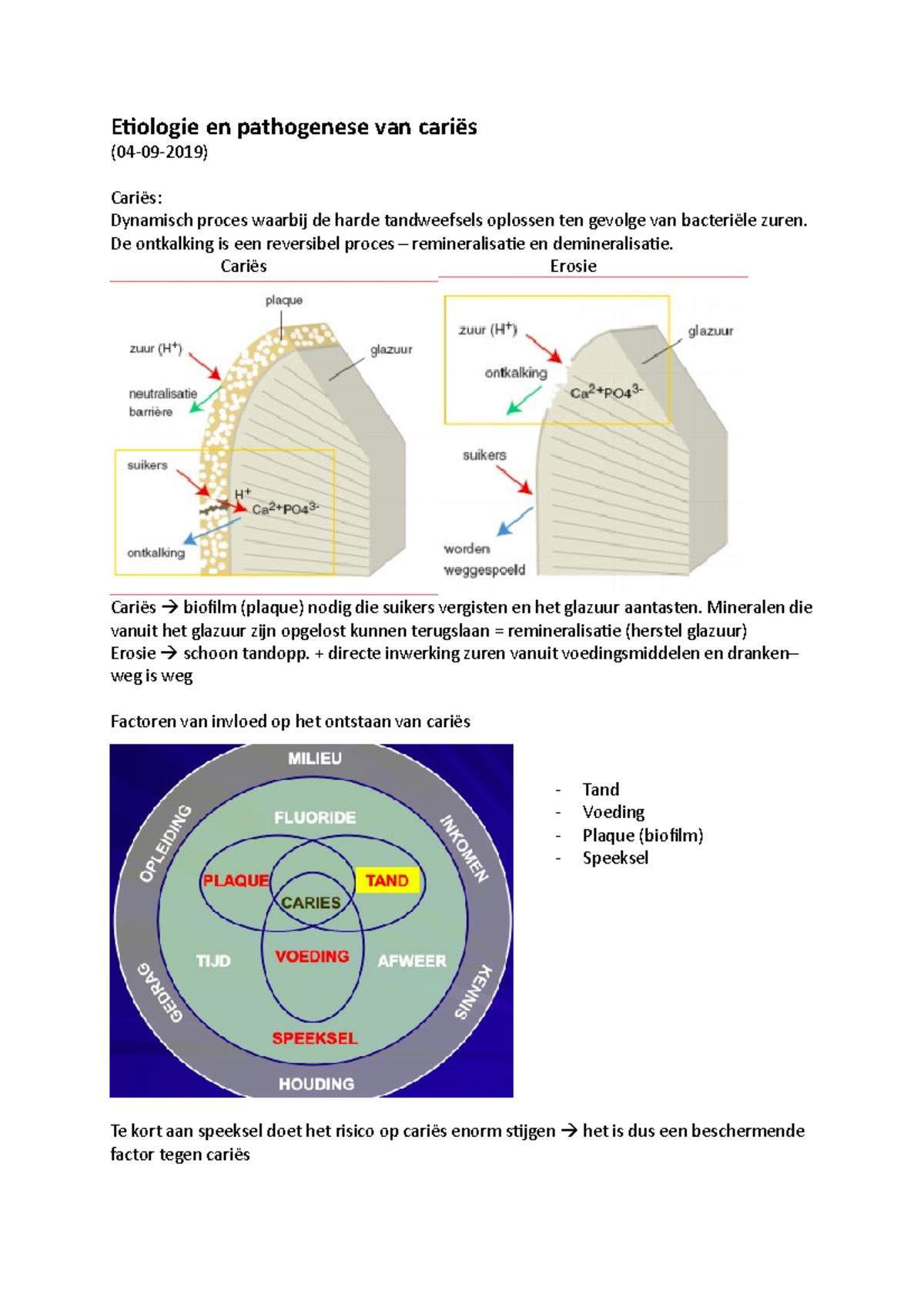 Etiologie en pathogenese van cariës - Etiologie en pathogenese van ...
