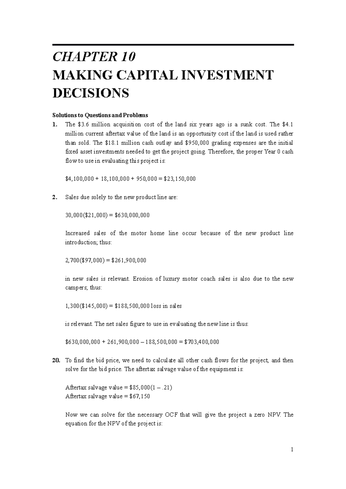 8 Chapter 10, 11 - ...11 - CHAPTER 10 MAKING CAPITAL INVESTMENT ...