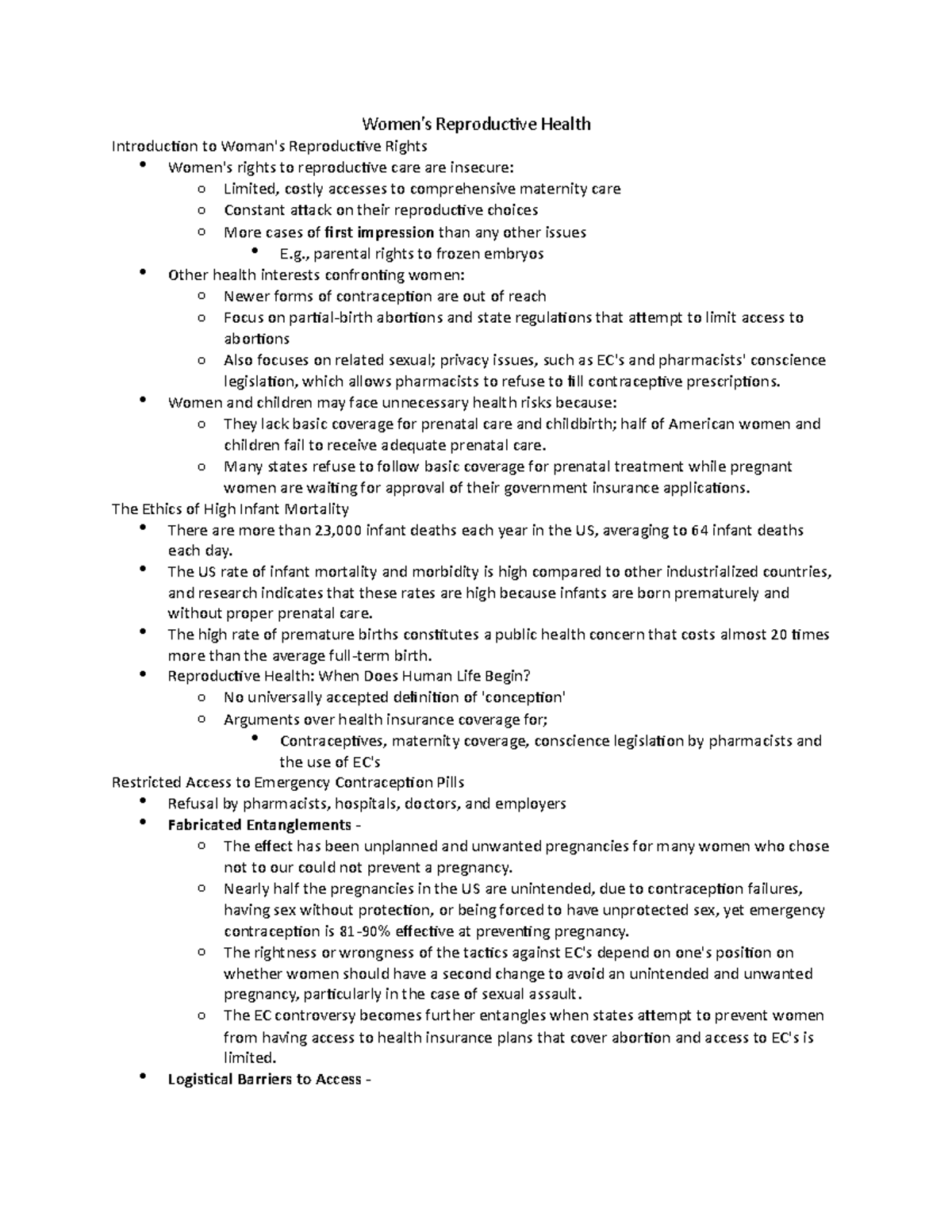 Womens reproductive health - Women’s Reproductive Health Introduction ...