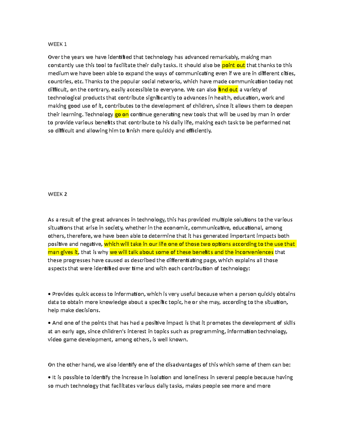 WEEK 1 - NOTAS - WEEK 1 Over the years we have identified that ...