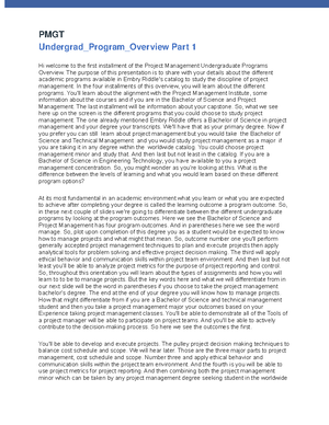 Under and Grad Program Overview - PMGT Under_and_Grad_Program_Overview ...