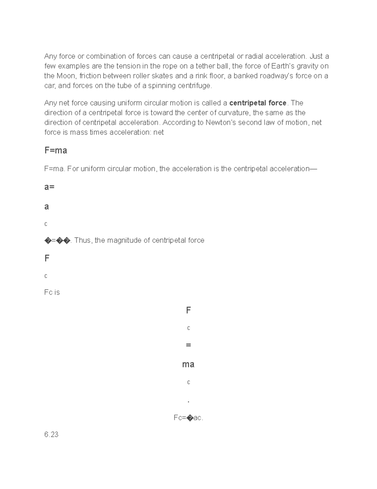 Lesson Note on Centripetal Force - Any force or combination of forces ...