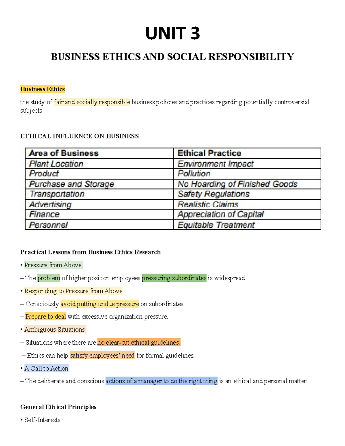 UNIT-3-HOM - Organization and management (business ethics - UNIT 3 ...