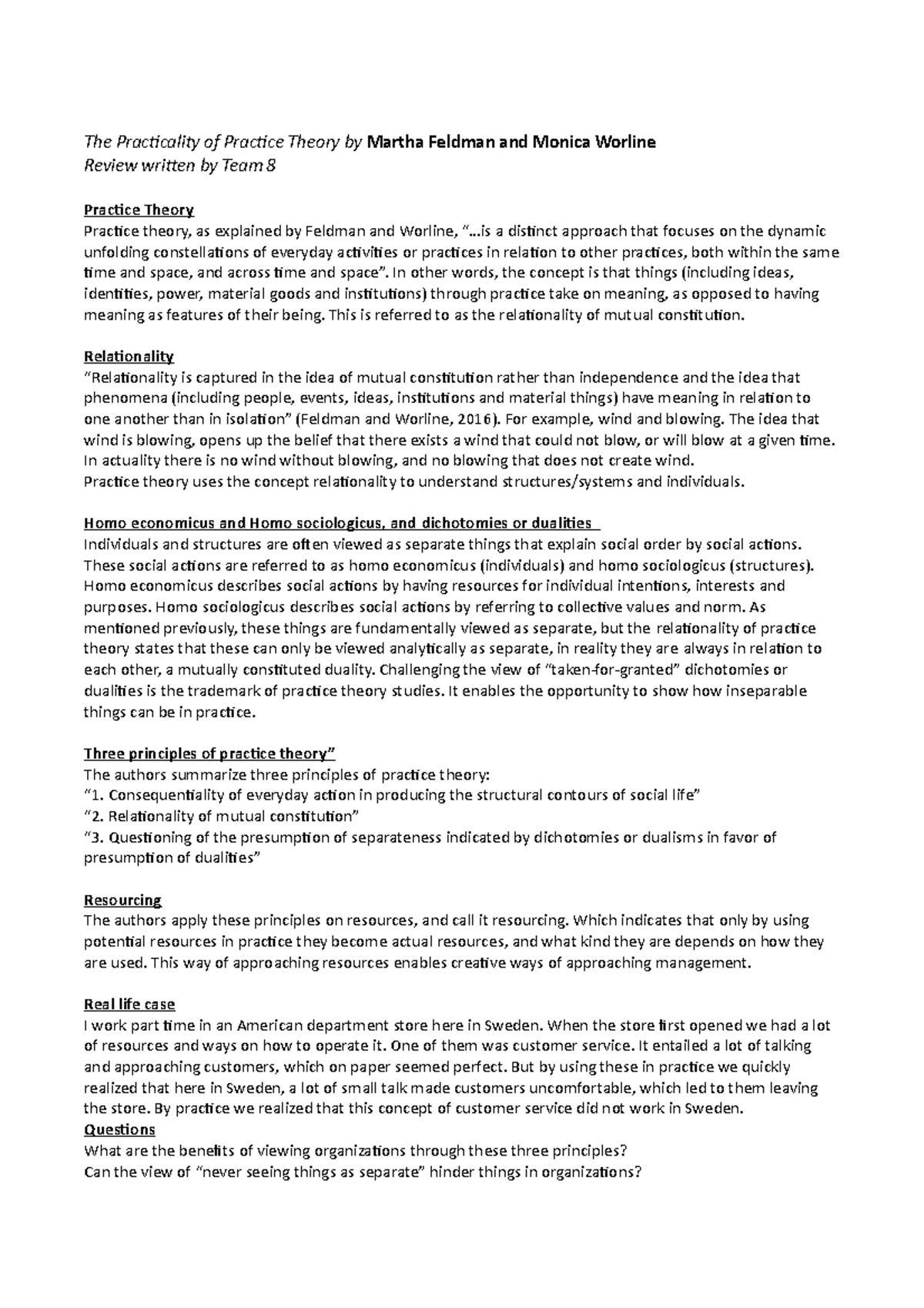 The Practicality of Practice Theory by Martha Feldman and Monica ...