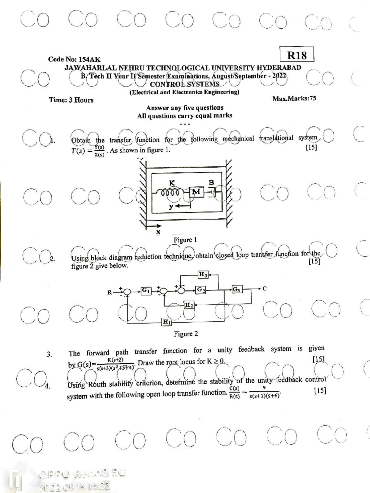 CS Jntuh QP Aug-2022 - Previous Question paper - CodeNo: 154AK I Rl 8 ...