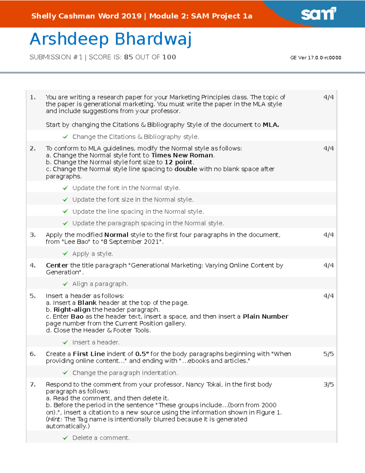 SC WD19 2a Arshdeep Bhardwaj Report 1 - Arshdeep Bhardwaj SUBMISSION #1 | SCORE IS: 85 OUT OF ...