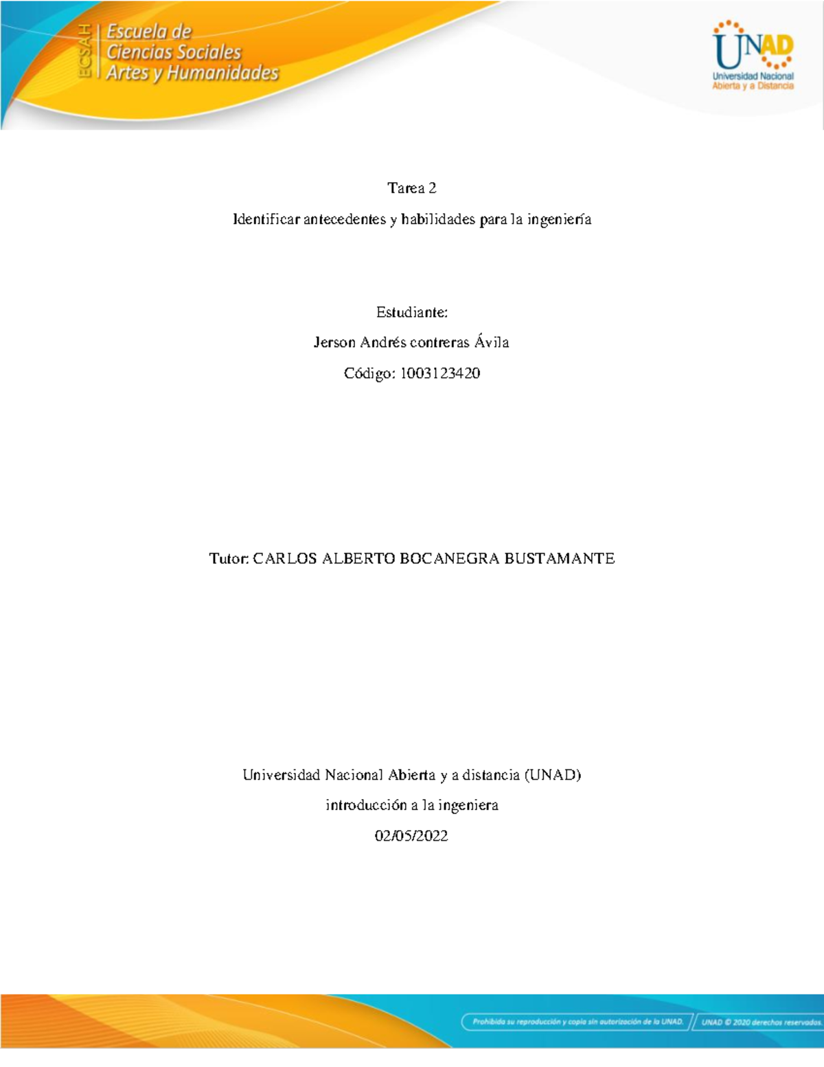 Jerson contreras grupo 11 (1)tarea 2 - Tarea 2 Identificar antecedentes ...
