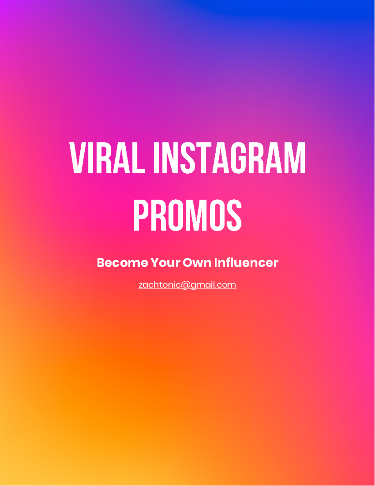 Viral Promo Insta - VIRAL INSTAGRAM PROMOS Become Your Own Influencer ...