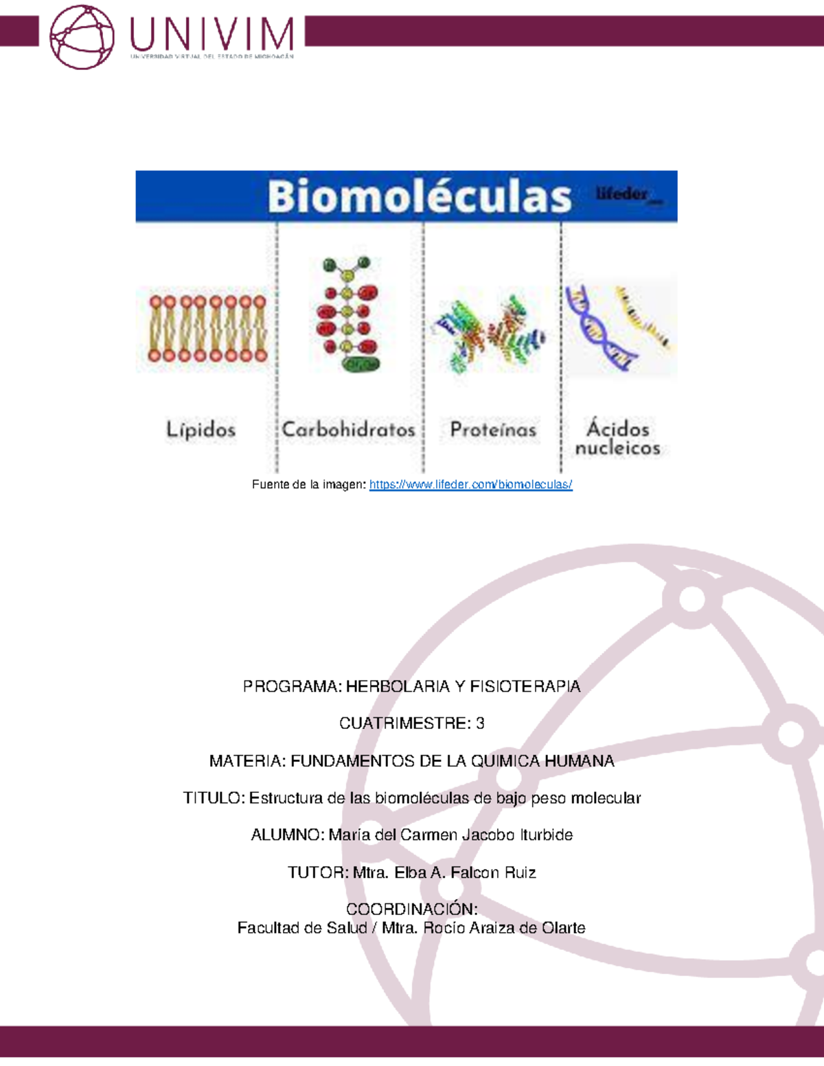MCJacobo Estructura de las biomoleculas de bajo peso molecular - Fuente ...
