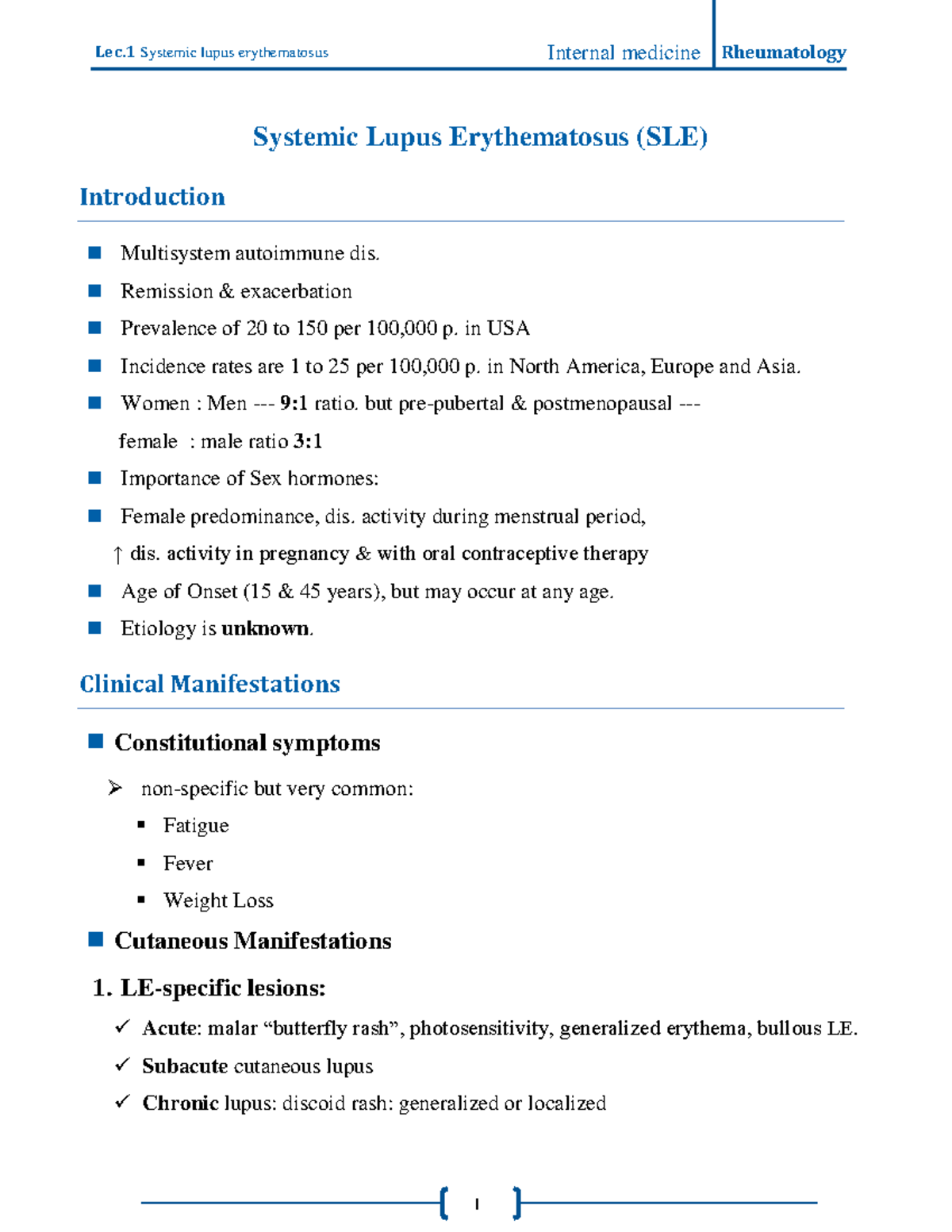 Systemic lupus disease - Systemic Lupus Erythematosus (SLE ...