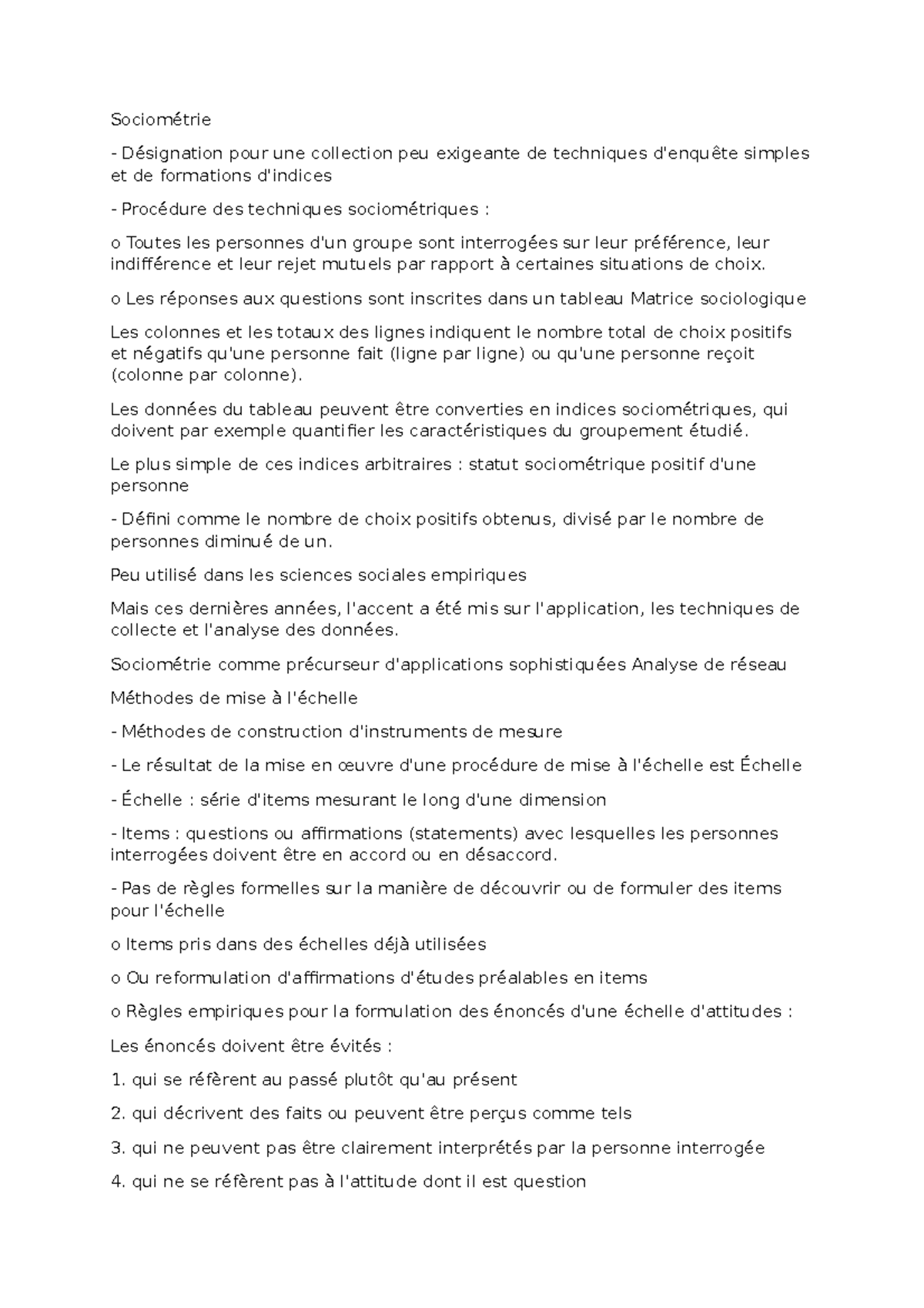 Sociométrie - Notes de cours 10 - Sociométrie Désignation pour une ...