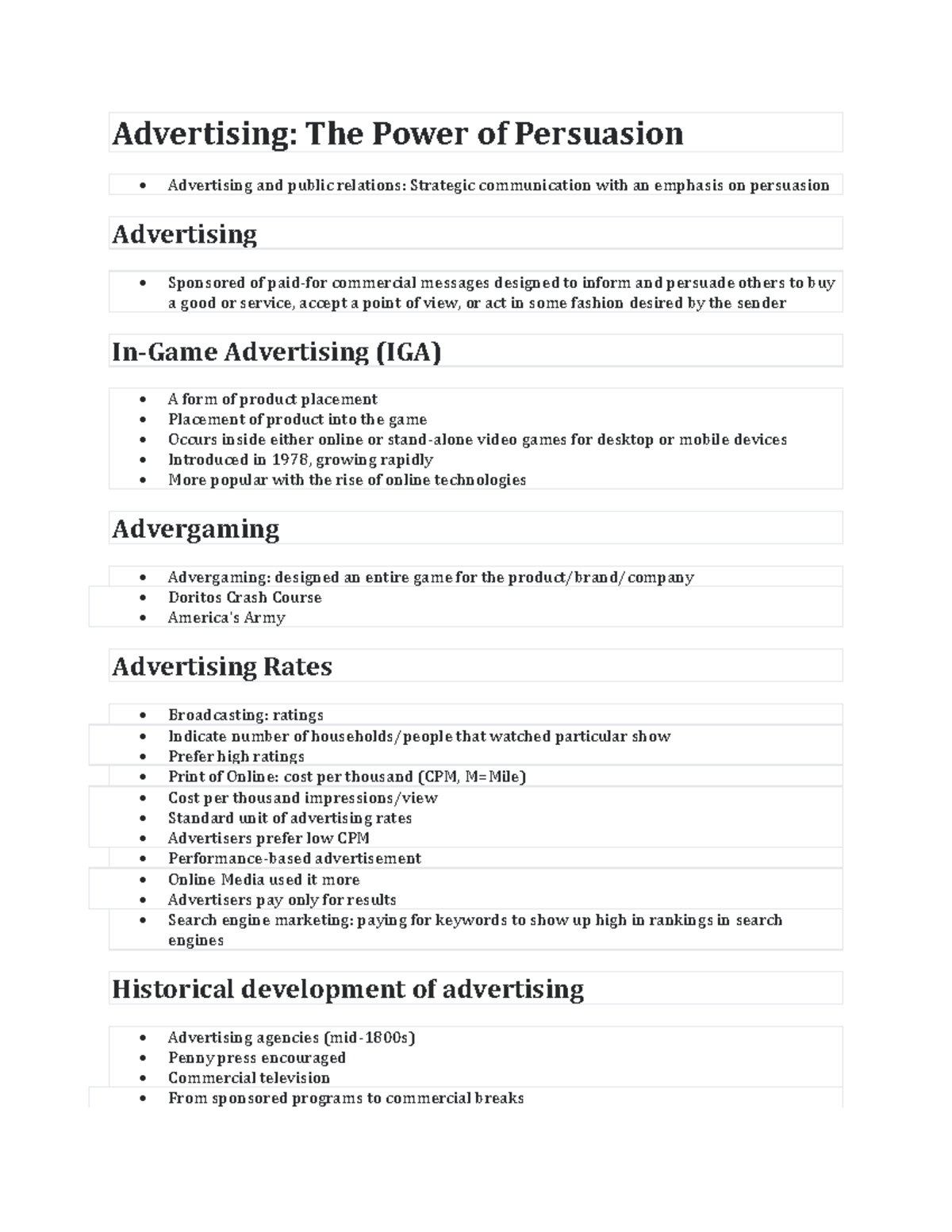 Unit Three: Chapter Ten - Advertising: The Power of Persuasion ...