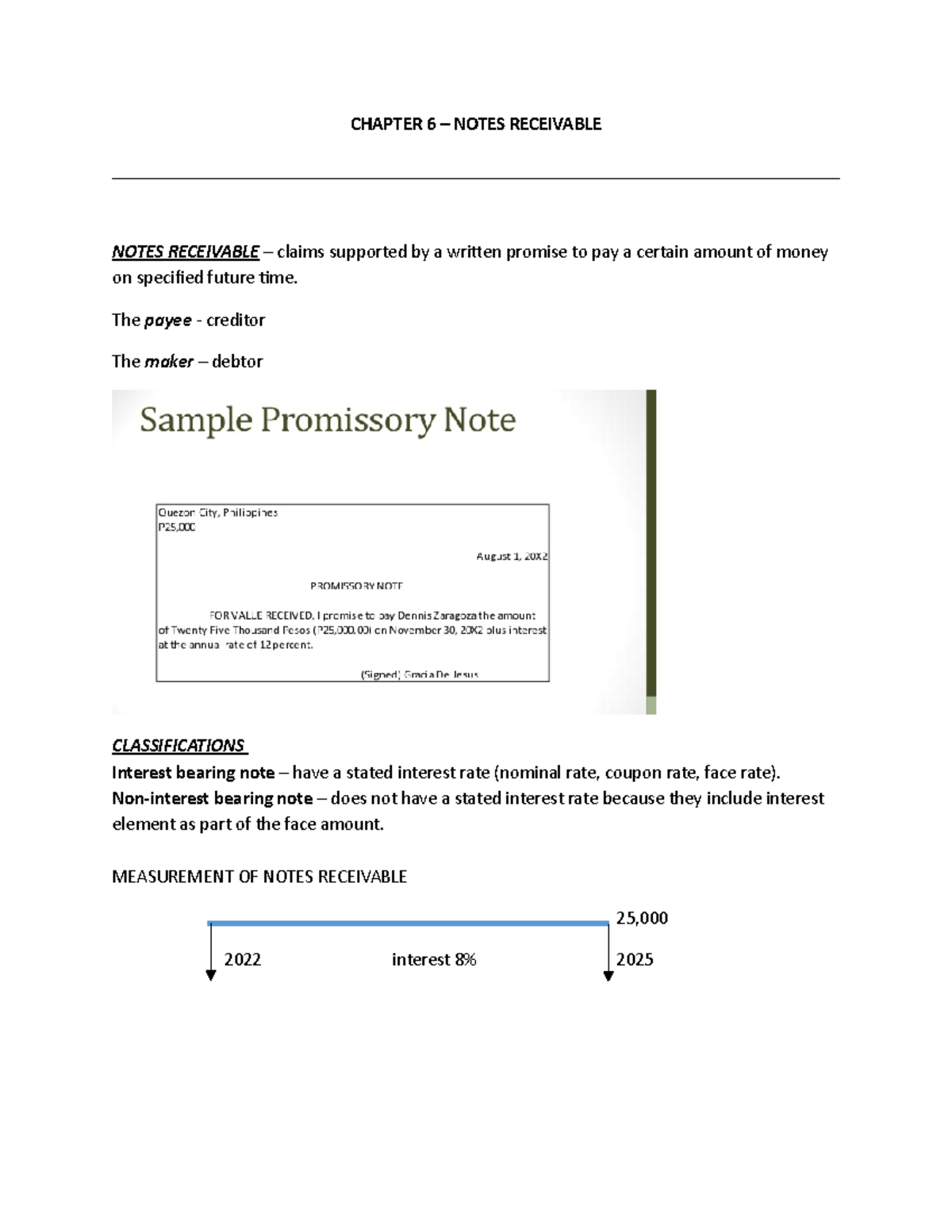 Notes Receivable - 6 - BS Accountancy - CHAPTER 6 – NOTES RECEIVABLE ...