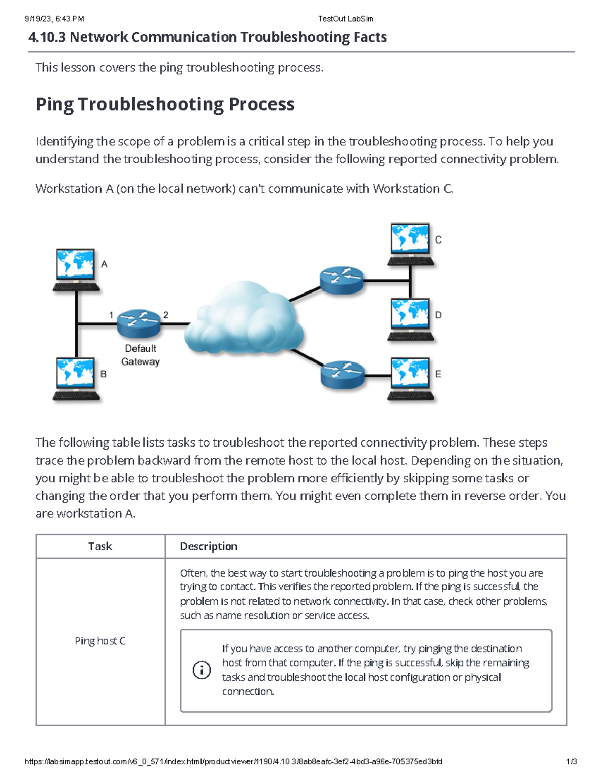 4.10.3 Network Communication Troubleshooting Facts - 9/19/23, 6:43 PM ...