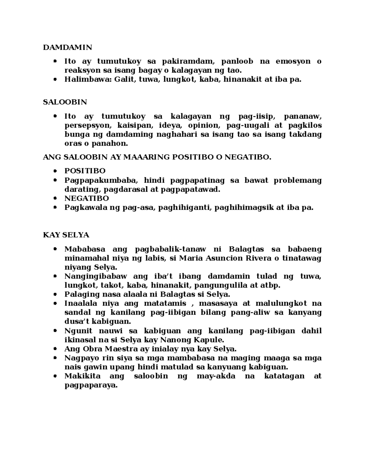 Damdamin-AT- Saloobin - DAMDAMIN Ito ay tumutukoy sa pakiramdam ...