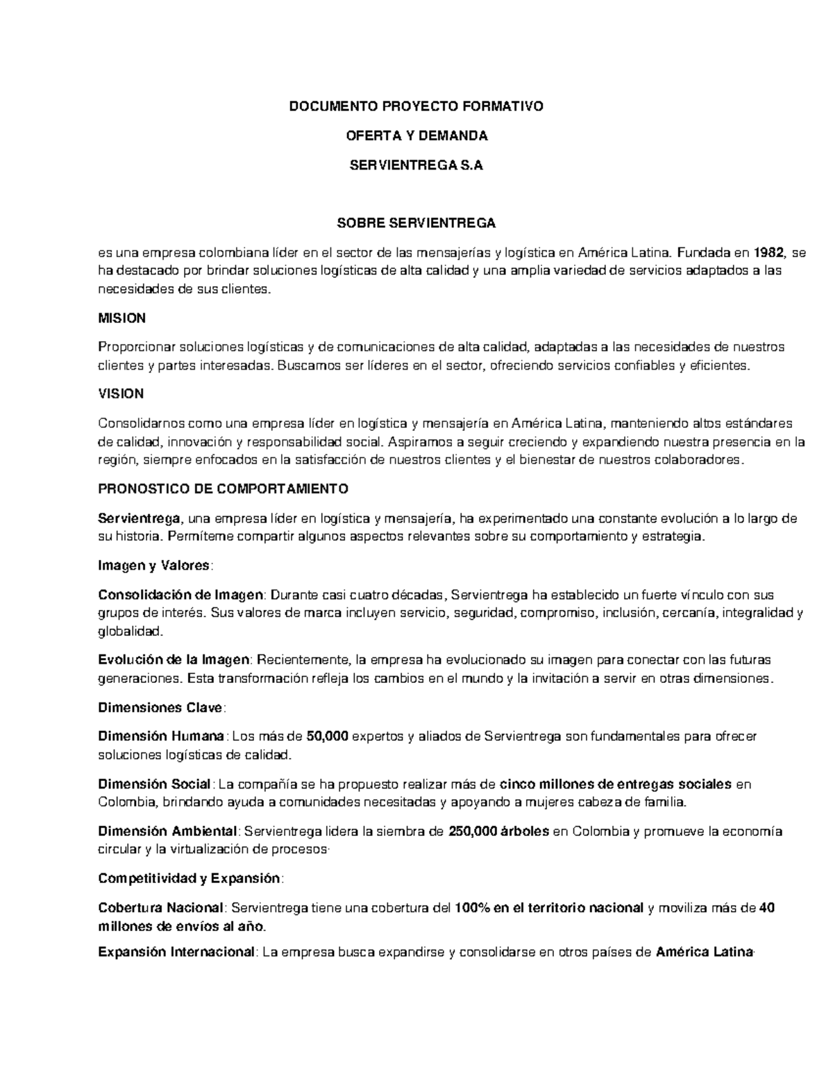 Documentp Proyecto Formativo-1 - DOCUMENTO PROYECTO FORMATIVO OFERTA Y ...