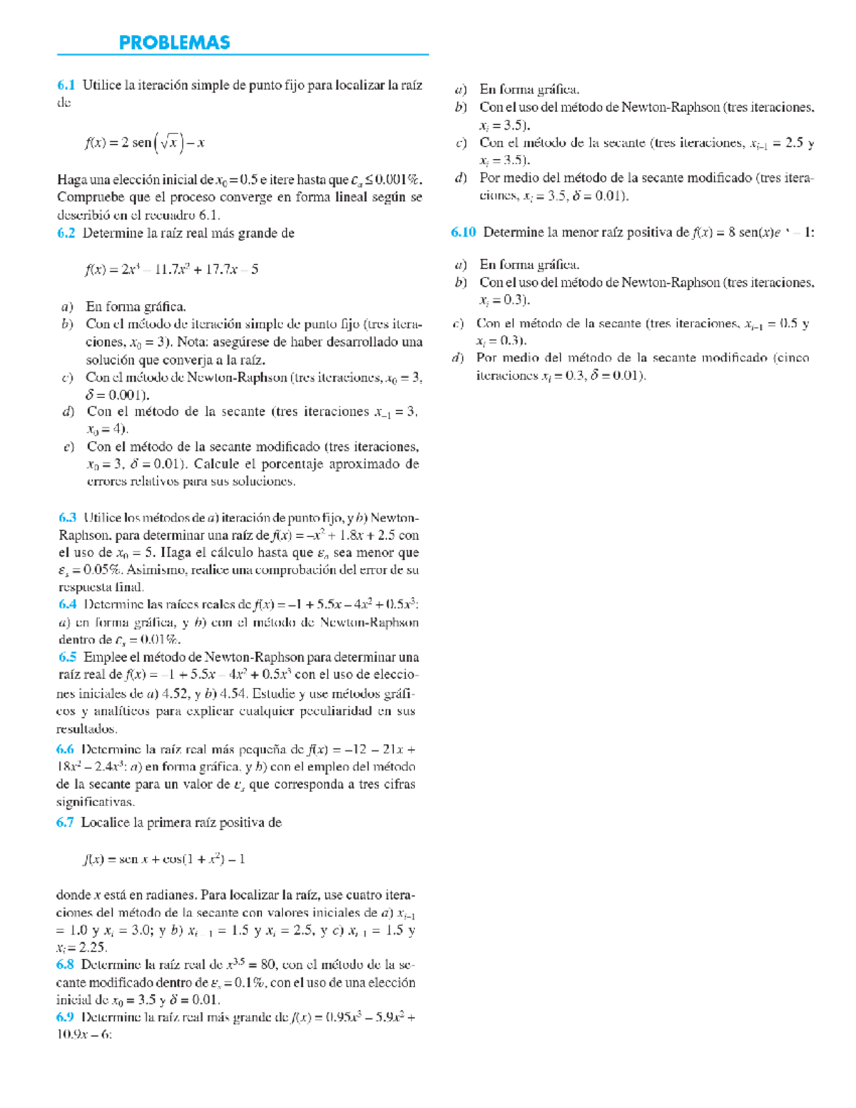 Taller No.2 Raices Polinomios Metodos Pto Fijo, Newton-Raphson ...