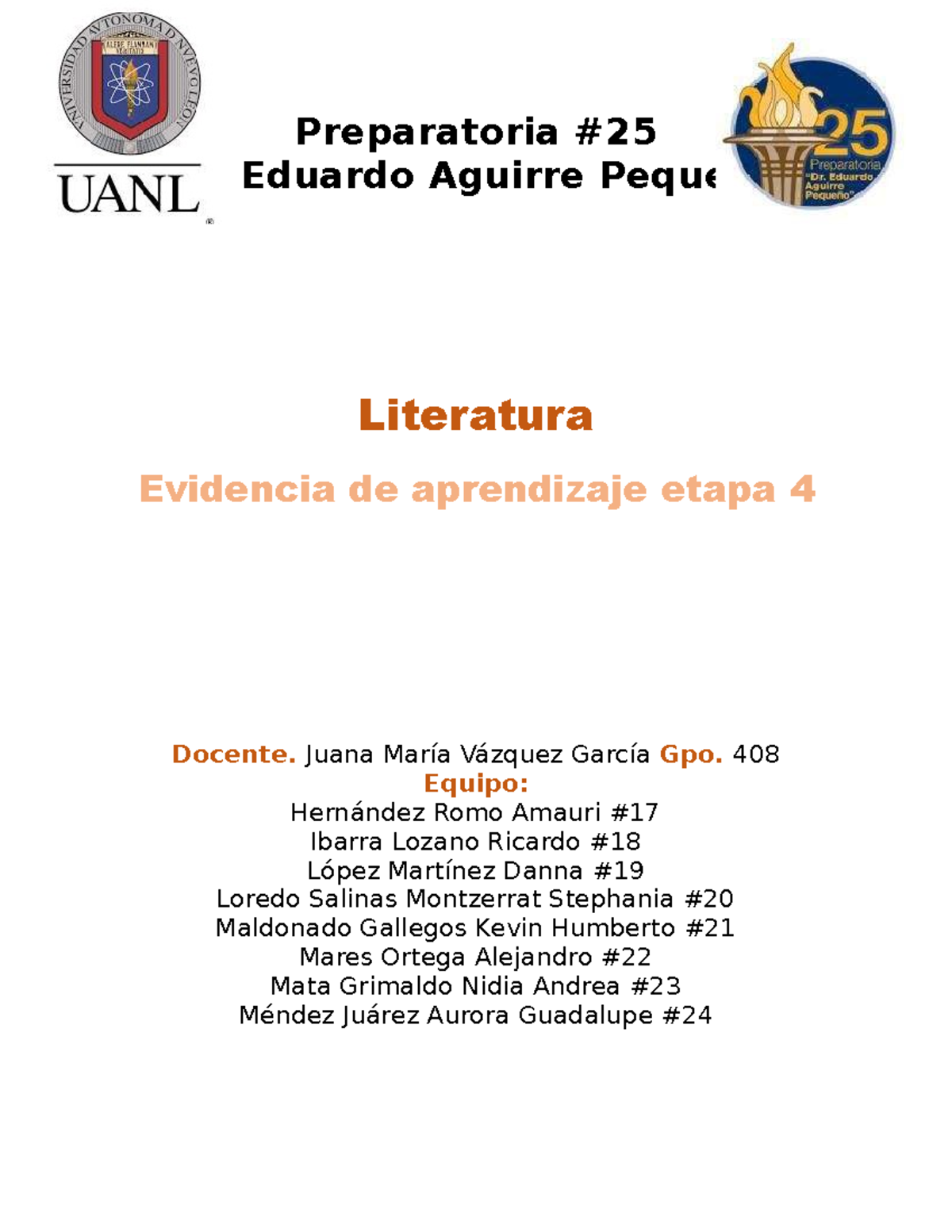 Literatura Evidencia De Aprendizaje Etapa 4 Dr Eduardo Aguirre