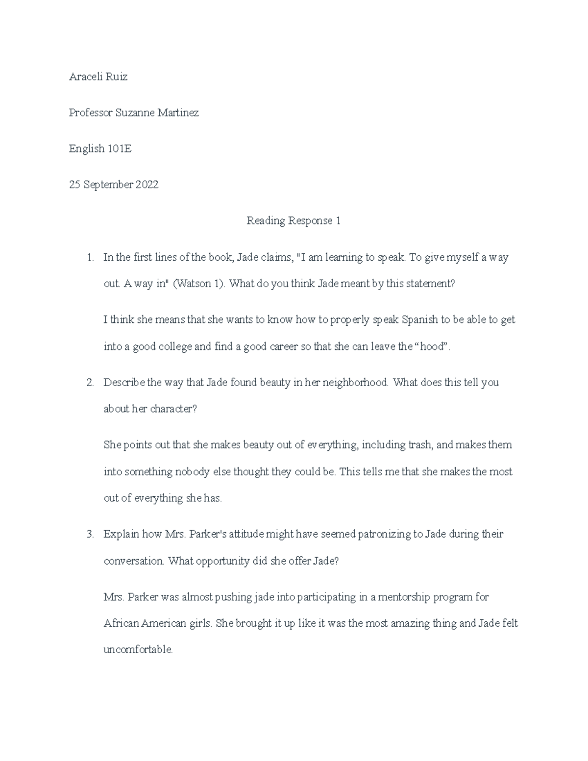 Piecing me together - Araceli Ruiz Professor Suzanne Martinez English ...