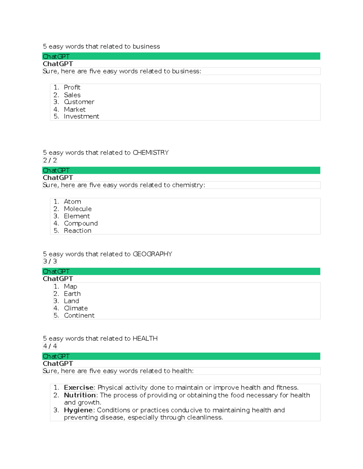 Using Dictionary - 5 easy words that related to business ChatGPT ...