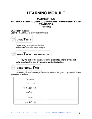 Relationship in Venn Diagram - BS Mathematics - Studocu