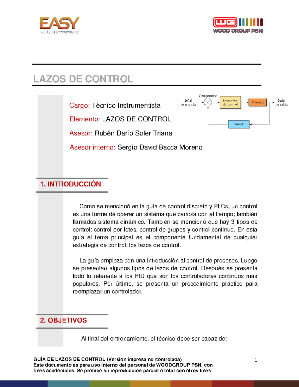 Lazos de control tanto abietos como cerrados s - 1 GUÍA DE LAZOS DE ...