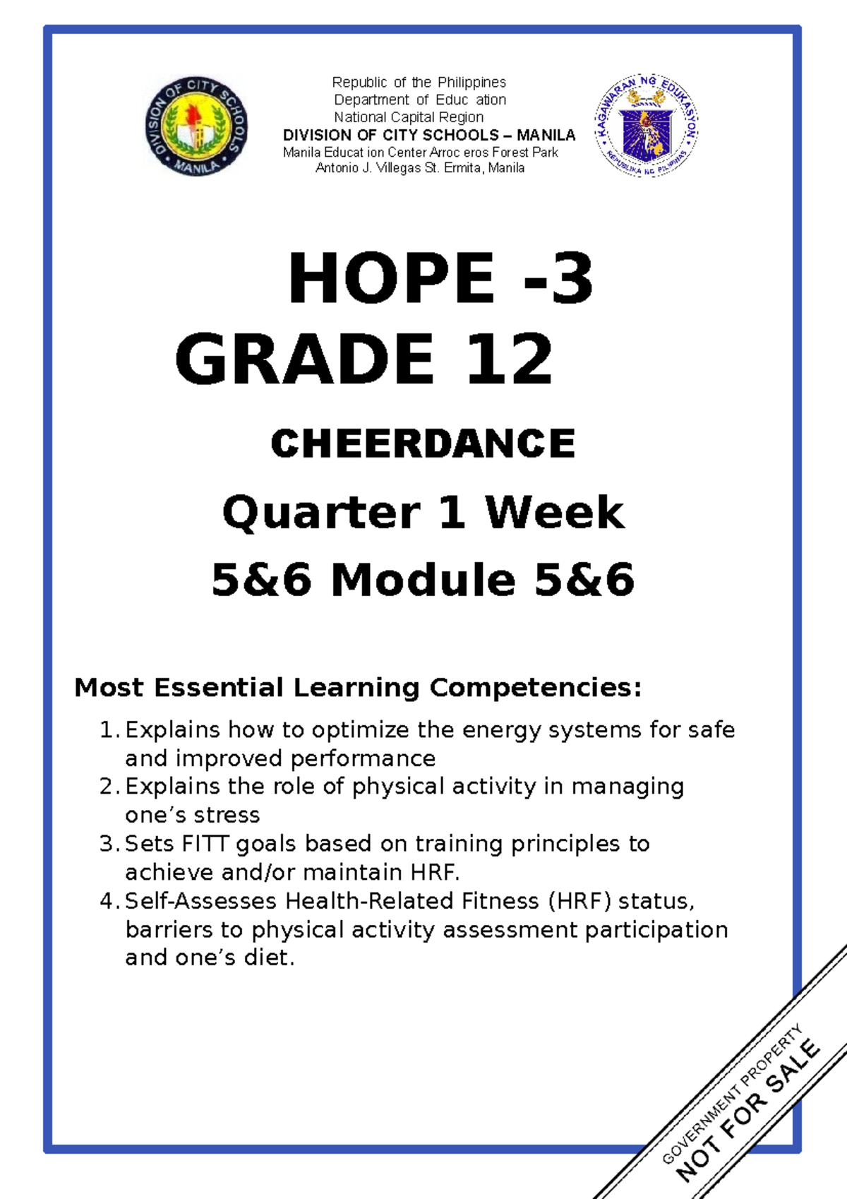 471939056 HOPE 3 Q1 W5 W6 Mod5 Mod6 - Republic of the Philippines ...