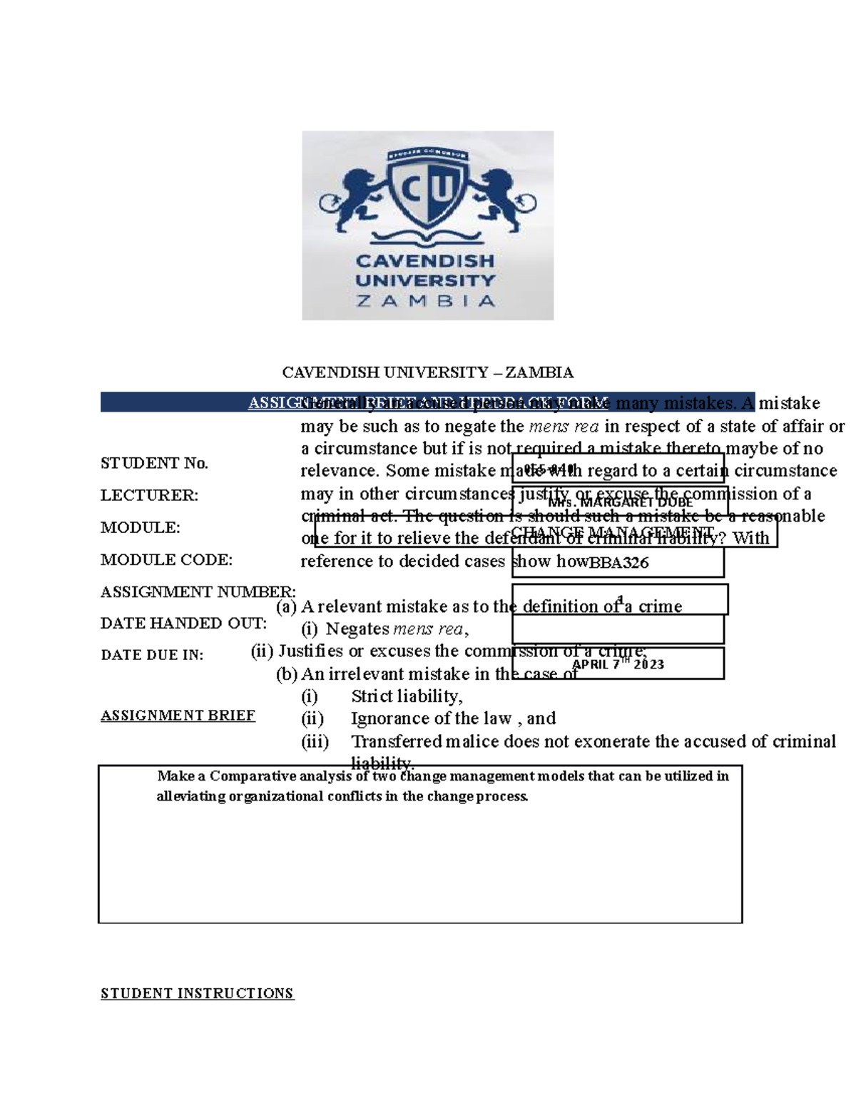 Final draft change 6th - Gidrinfrincation - CAVENDISH UNIVERSITY ...