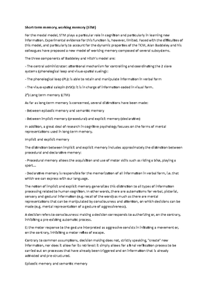 Tulving - chapter: the memory - Tulving's SPI model Endel Tulving (1995 ...