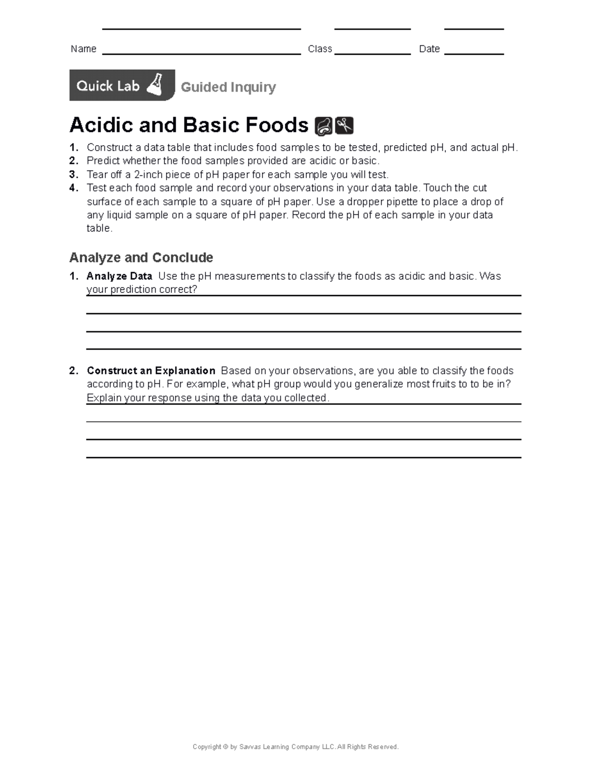 BIO CH02 Quick Lab - This is a worksheet. have fun - Guided Inquiry ...