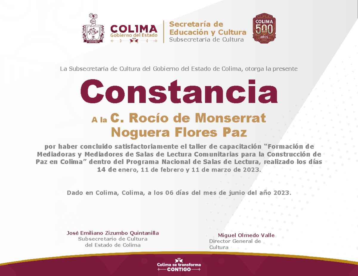 Base contancias - hgfhgf - Constancia Secretaría de Educación y Cultura ...