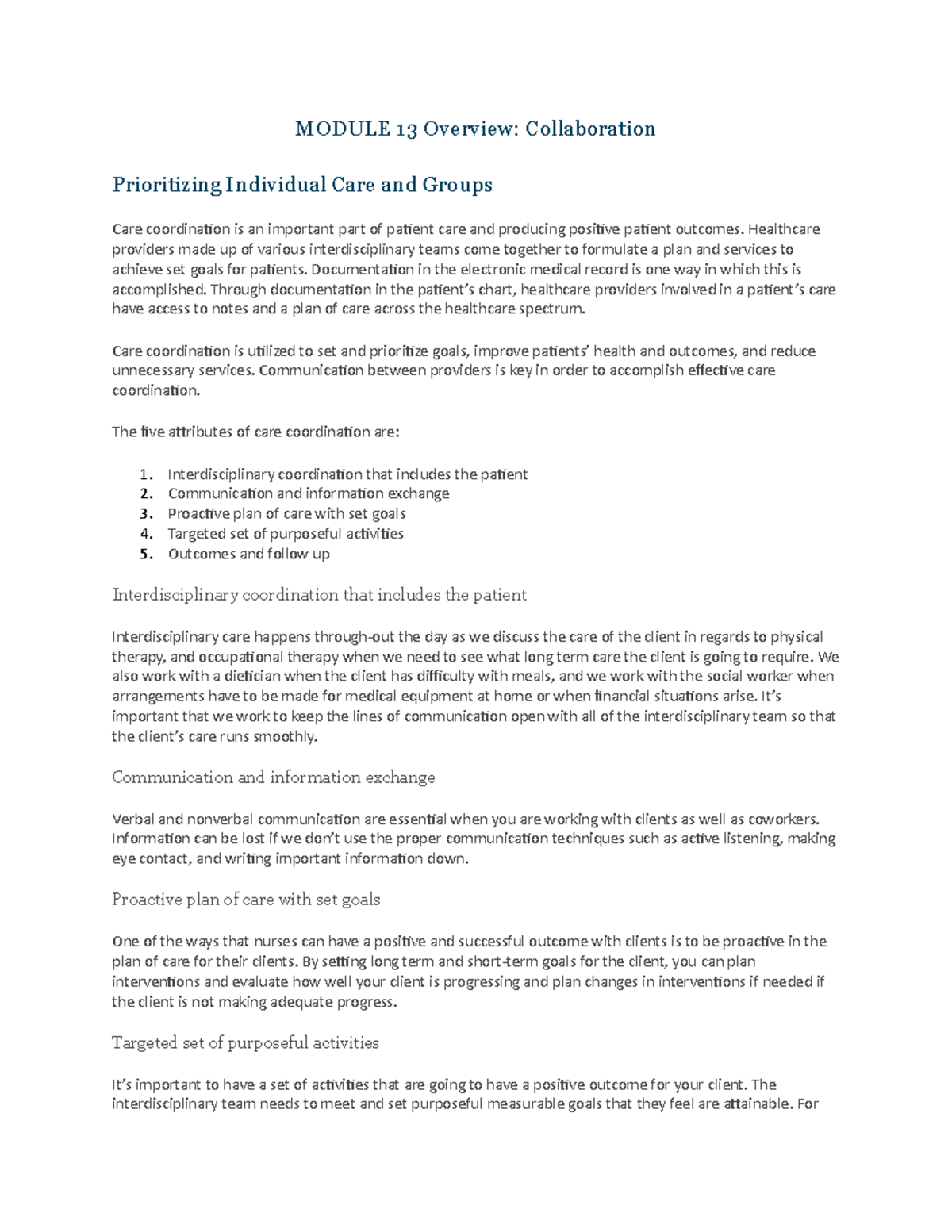 Module 13 Overview Collab - MODULE 13 Overview: Collaboration ...