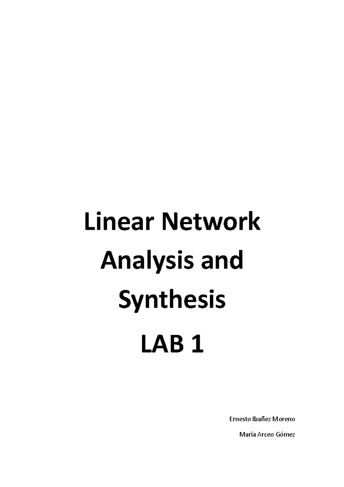 Lab1 - Laboratorio 1 adc - Linear Network Analysis and Synthesis LAB 1 ...