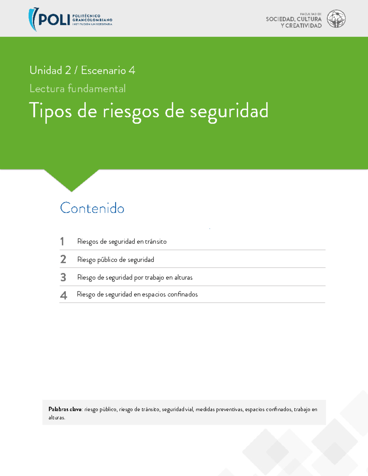 Escenario 4 Riesgos DE Seguridad Transito Trabajo EN Alturas Publico Y ...