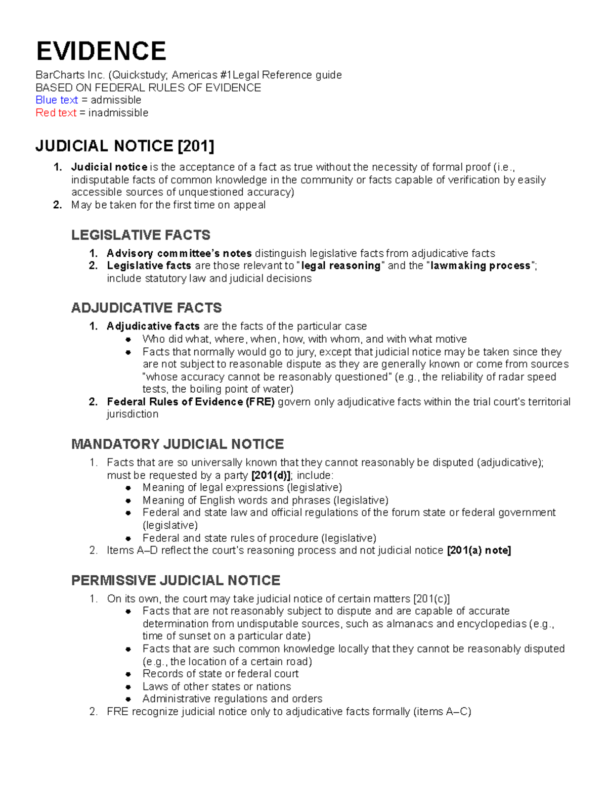 Evidence-Bar Chart - Outline - EVIDENCE BarCharts Inc. (Quickstudy ...