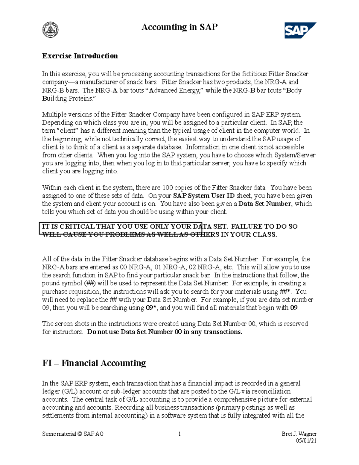 Accounting Notes and Assignments - Exercise Introduction In this ...