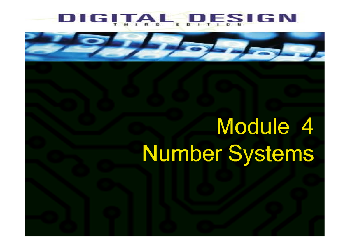 Module 4 - Number Systems - Module 4Module 4Module 4Module 4 Number SystemsNumber SystemsNumber ...