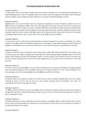 THE Curious Incident OF THE DOG IN THE Night TIME- Novel-Analysis ...