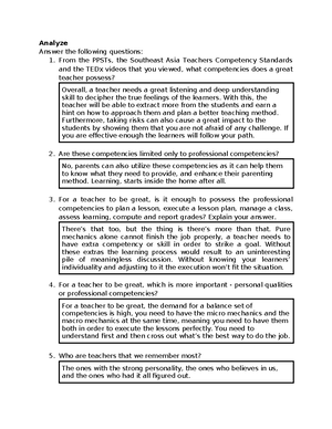 batchelor of secondary education filipino major. learning task 2 ...