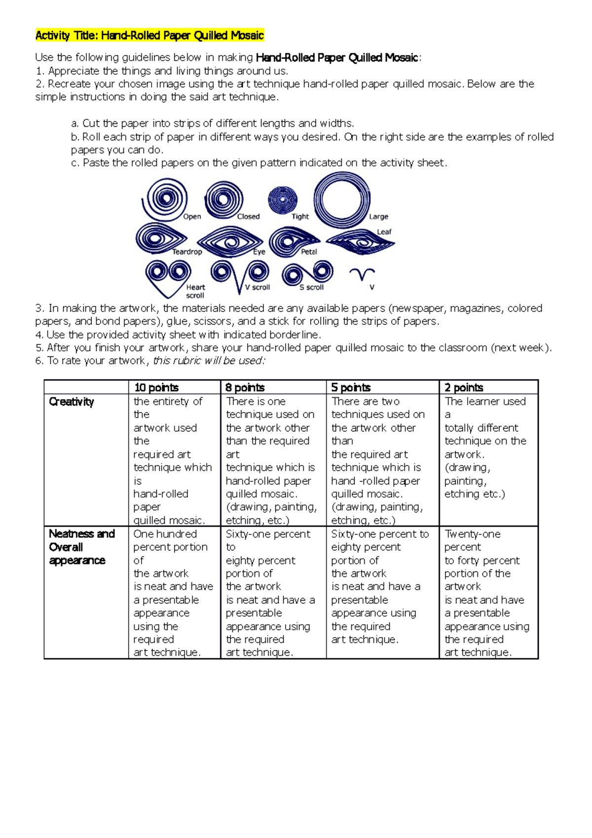 Hand-rolled Paper Quilled Mosaic - Appreciate the things and living ...