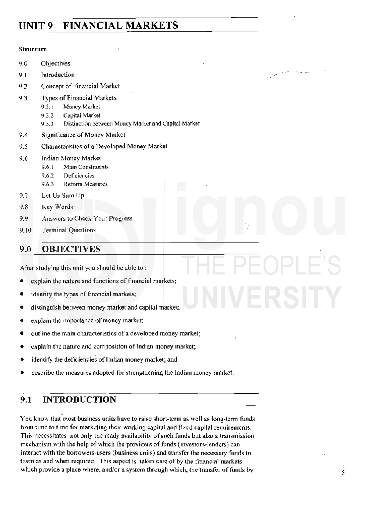 Unit-9 - DIMENSIONS OF BUSINESS ENVIRONMENT - UNIT 9 FINANCIAL MARKETS ...