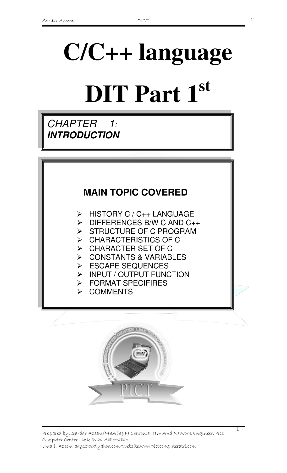 Structure Programming Pre Pared By Sardar Azeemmbabandf Computer Hw And Network Engineer 