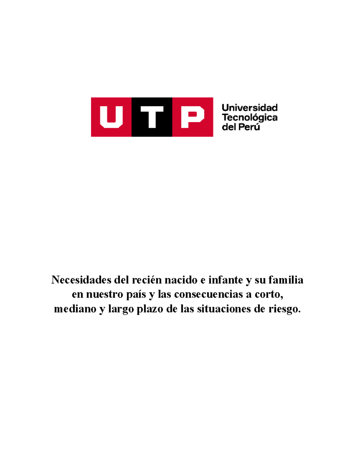 TA2 - Ujjjj - Necesidades del recién nacido e infante y su familia en ...